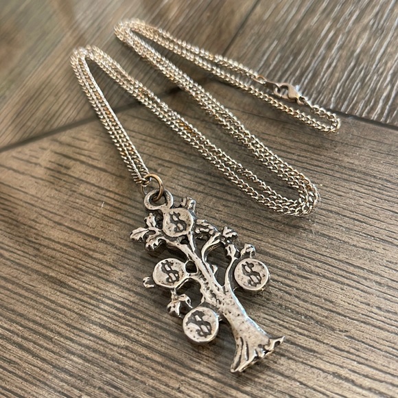 Vintage | Jewelry | Vintage Money Tree Charm Good Luck Dollar Sign ...
